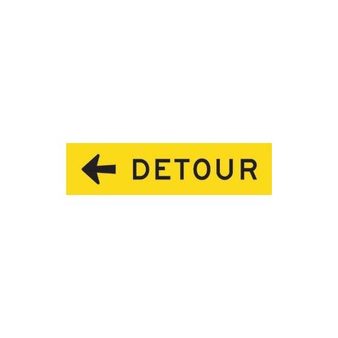 Detour Left Class 1 Corflute 1200 x 300mm | Jaybro