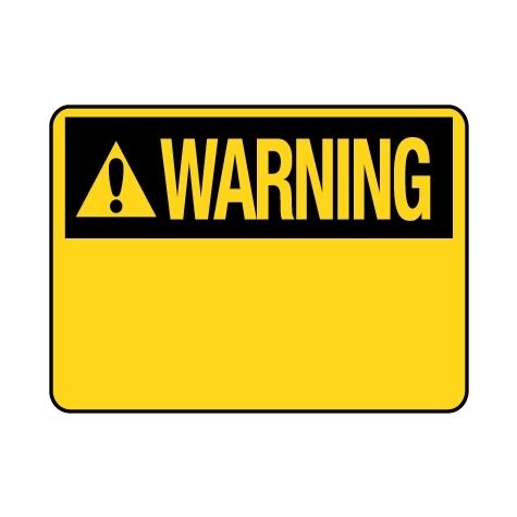 Blank Self Adhesive Warning Sign | Jaybro