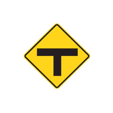 T Intersection Road Sign