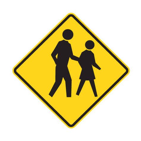 Warning Sign - Pedestrians Crossing 750 x 750mm. | Jaybro