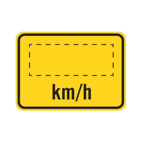 Advisory Sign - Blank Customisable Km / Hr, 400 X 600 Mm | Jaybro