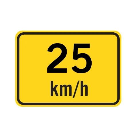 25Km/h Advisory Speed Class 1 Aluminium 600 x 400mm | Jaybro