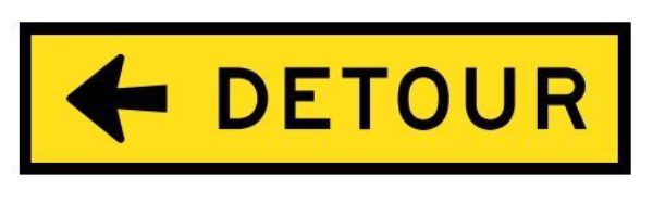 Detour Left CL1 Alum 1200x300
