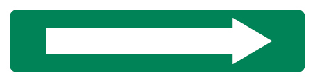 Emergency Sign - Arrow 50 x 150 mm Sa | Jaybro
