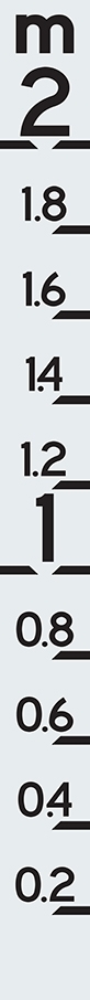 0-2m Flood Depth Marker Sign, 3250mm | Jaybro
