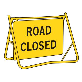 Swing Stand Sign - Road Closed 900 x 600mm | Jaybro
