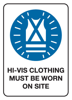 Mandatory Sign -Hi-Vis Clothing 450x600 Poly | Jaybro