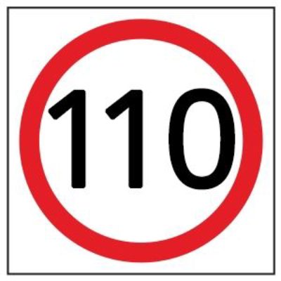 QLD Aluminium Multi Message Sign - 110km/h 600x600mm