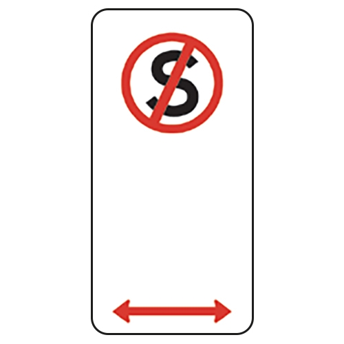 No Standing Sign, Left/Right Arrow - Parking Signs 225 X 450Mm | Jaybro