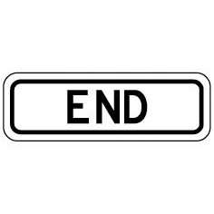 End Sign - Class 1 Aluminium 300 x 100mm | Jaybro