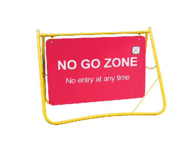 Swing Stand Sign - No Go Zone 900 x 600mm | Jaybro