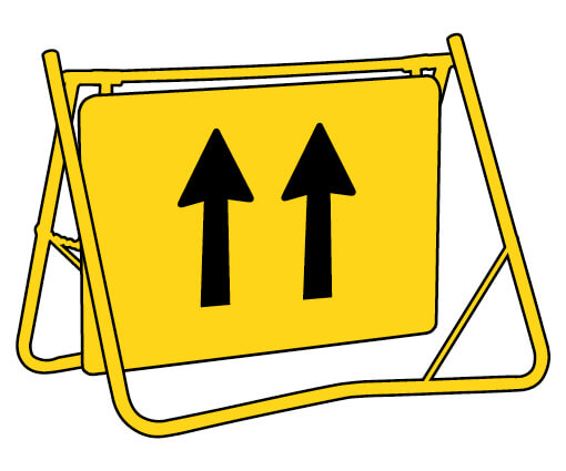Swing Stand Sign - 2 Lane Status 900 x 600mm | Jaybro