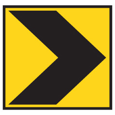Boxed Edge Road Sign - Chevron 600 x 600mm | Jaybro