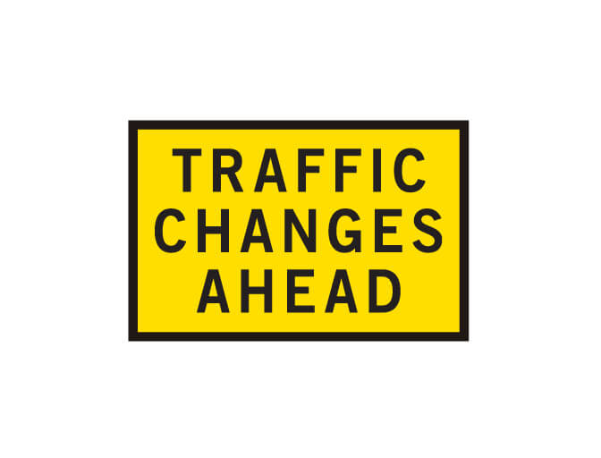 Traffic Changes Ahead Queensland Curflute Multi Message Sign | Jaybro